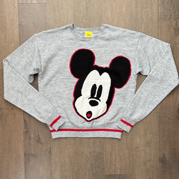 Disney | Sweaters | Disney Gray Crewneck Sweater With Mickey Mouse ...
